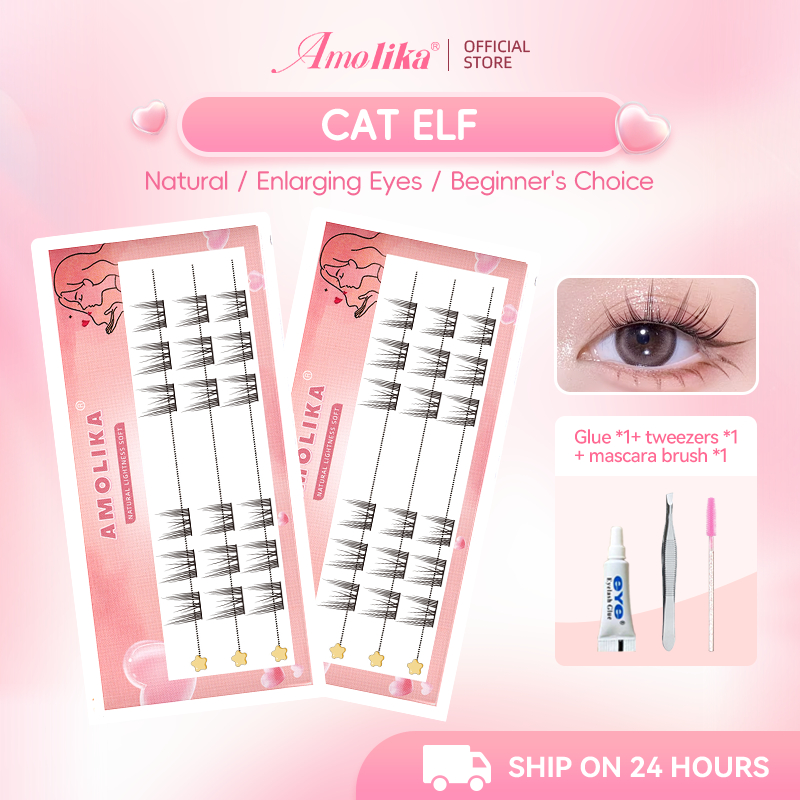 Amolika lông mi giả dày tự nhiên kiểu mắt mèo | Shopee Việt Nam