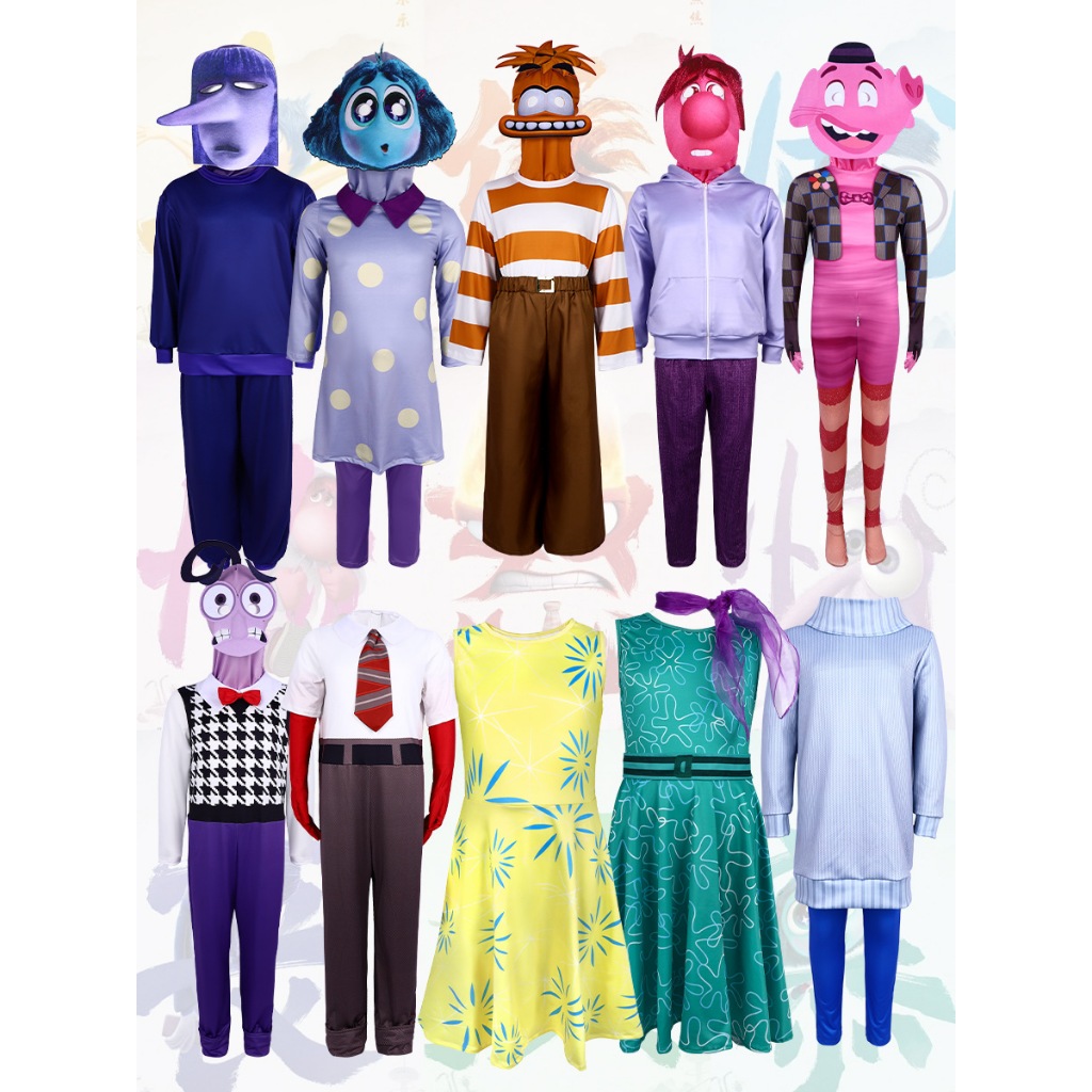 Inside Out 2 trang phục cosplay trẻ em người lớn Fear Disgust Anxiety ...