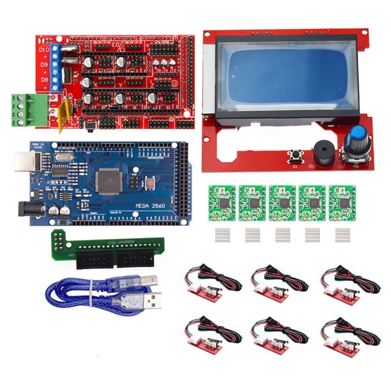 Bộ Máy In 3d arduino mega 2560 r3 + ramps 1.4 12864 + 6 Công Tắc Giới ...