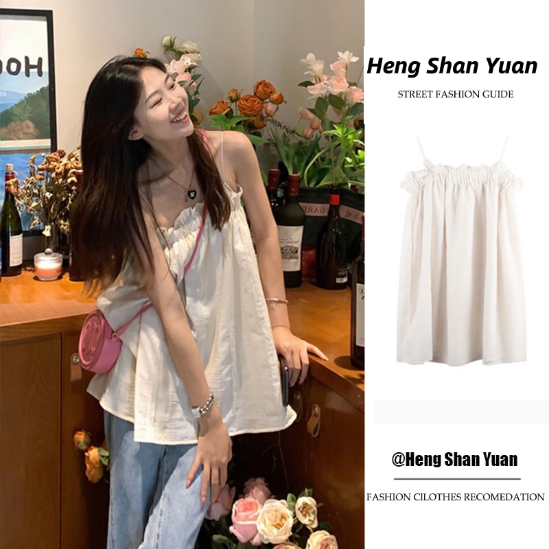 Áo HENG SHAN YUAN không tay dáng rộng phong cách cổ điển thời trang dành cho nữ | Shopee Việt Nam