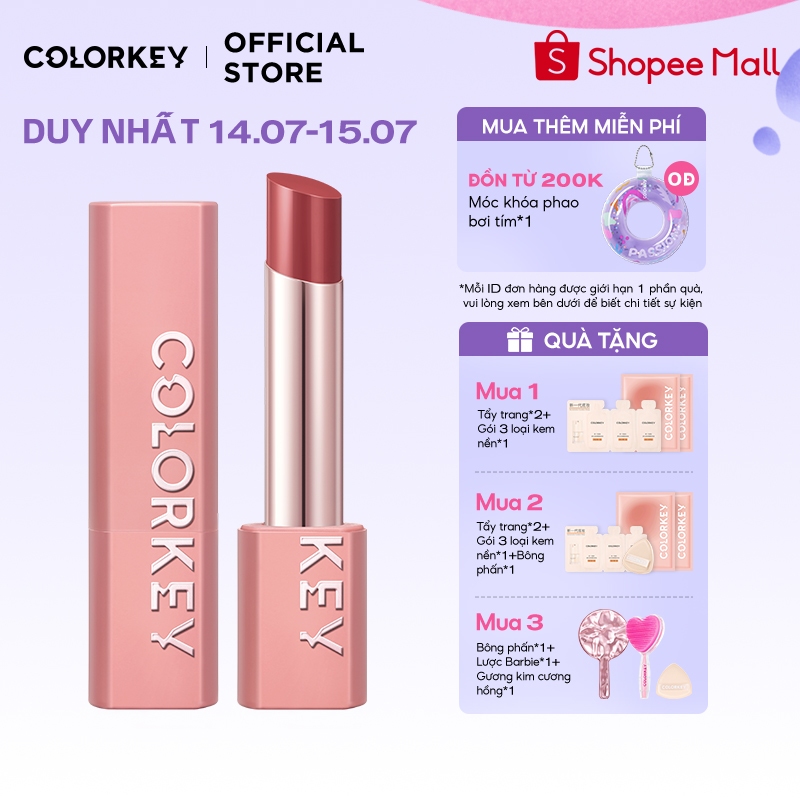 Son môi dưỡng ẩm bóng trang điểm 2 trong 1 COLORKEY 3g | Shopee Việt Nam