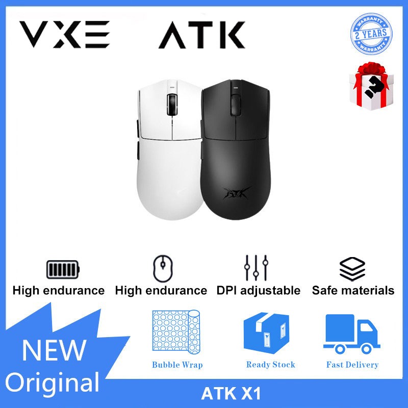 Chuột chơi game chế độ kép không dây ATK X1 hỗ trợ 8k | Shopee Việt Nam