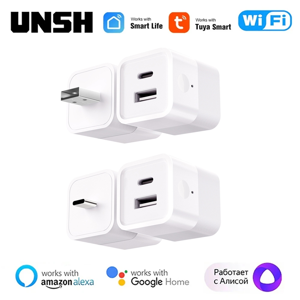 2 trong 1 Tuya Smart WiFi Micro USB Type-C Adapter Switch 5V Mini USB Power Adapter Điều Khiển ...