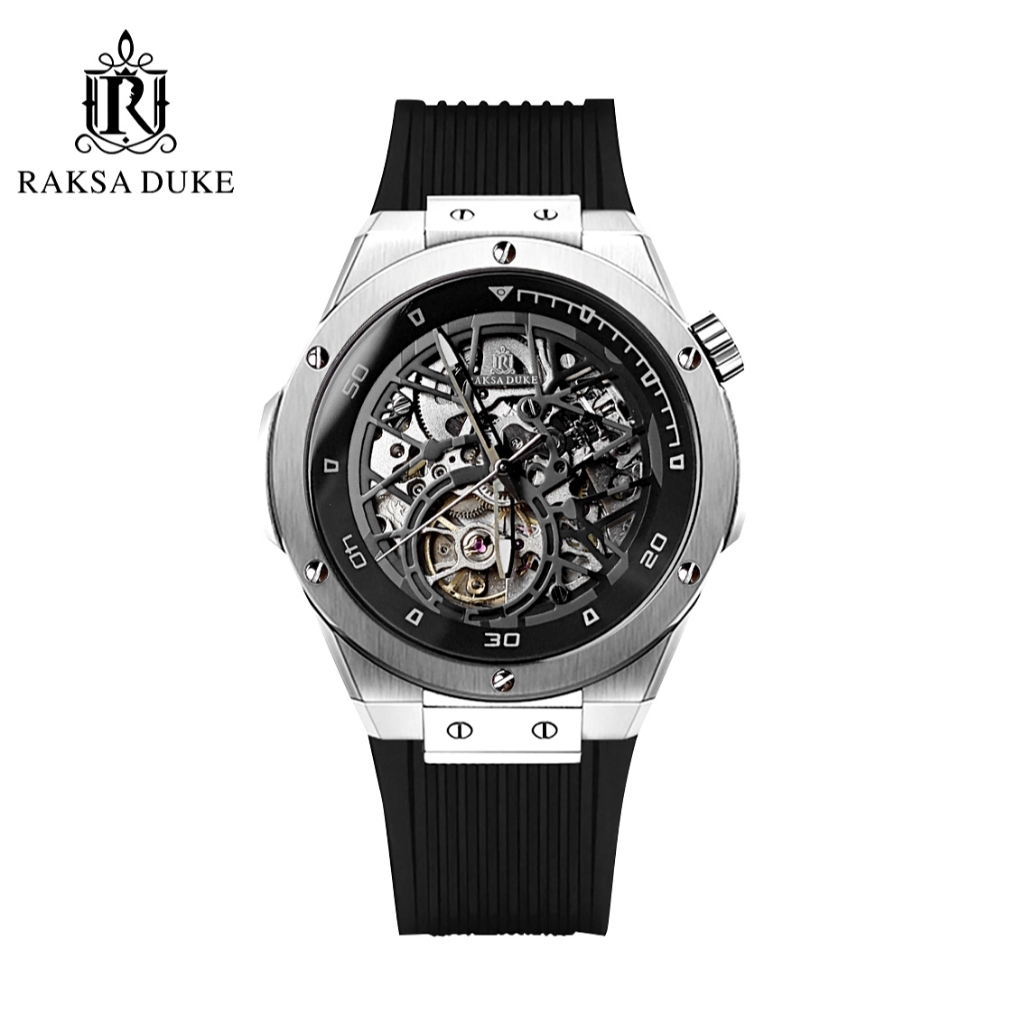 Roksa DUKE Đồng hồ cơ nam hai mặt rỗng không thấm nước phát sáng hoàn ...