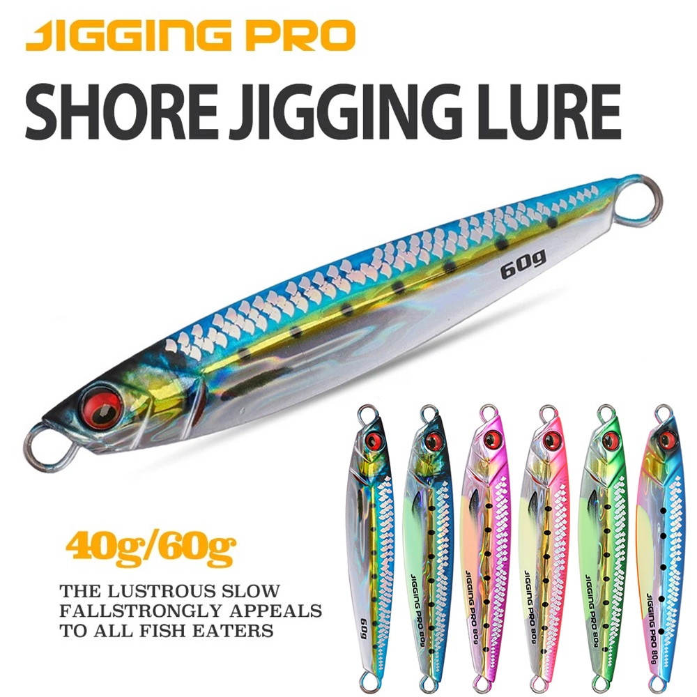 Jiggging PRO 40g 60g 80g Bờ Jigging Mồi 3D In Cân Thực Đúc Dài Kim Loại ...