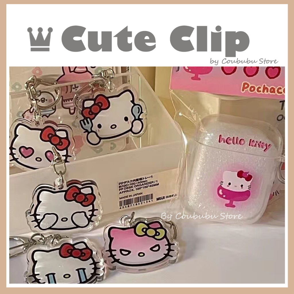 Coubububu Nhật Bản Ins Hellokitty Móc khóa Cặp đôi Schoolbag Mặt dây chuyền Móc khóa Ins Hoạt ...