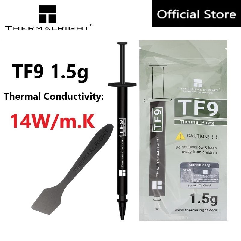 Thermalright TF9 1.5g / 2.9g Hợp chất tản nhiệt dán nhiệt 14W / m.k Độ bền cao cho tất cả các ...