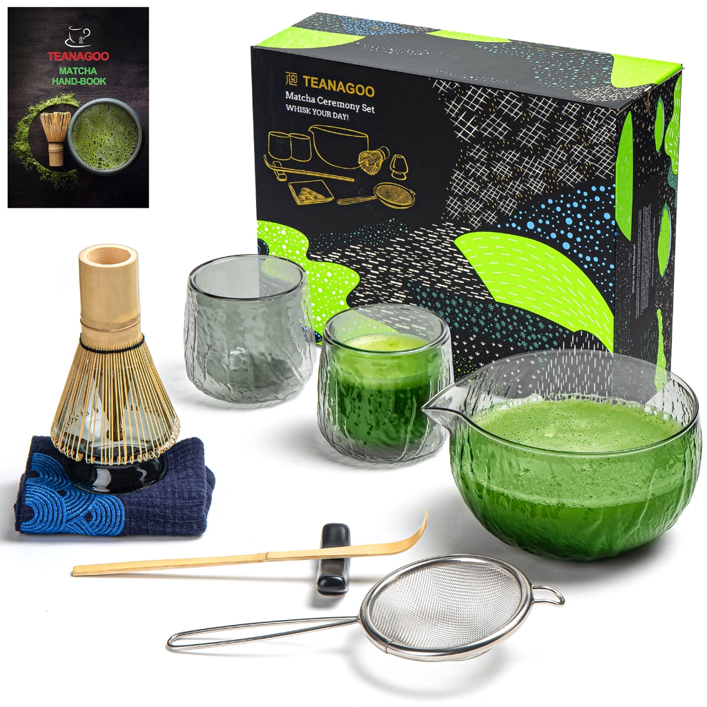 Teanagoo Matcha Set Matcha Whisk Matcha Bát có vòi rót Bộ dụng cụ pha ...
