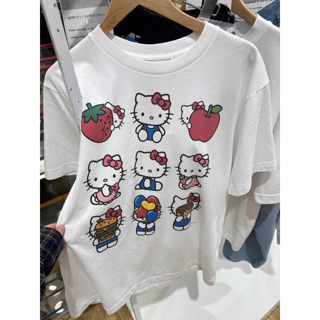Áo thun Uniqlo mèo KT cotton nguyên chất in hình thời trang cotton ...