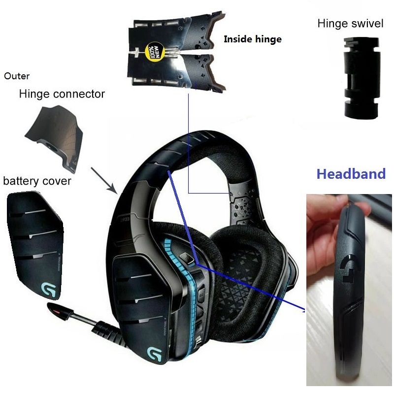 Phụ tùng sửa chữa dự phòng chính hãng cho tai nghe Logitech G933 G933S G935 G633 G633S G635 ...