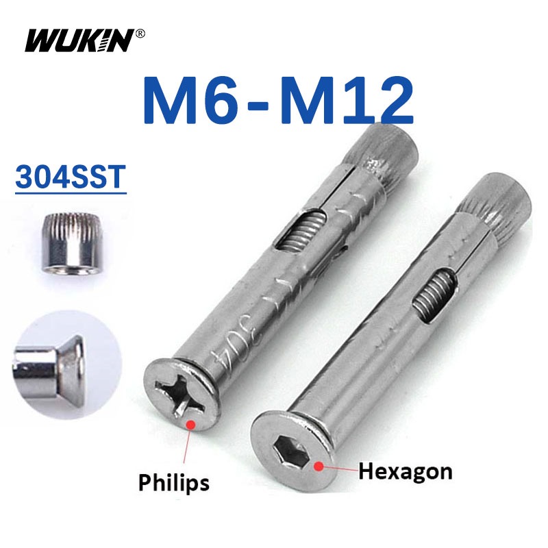 1 Vít Mở Rộng Thép Không Gỉ 304 Đầu Chống Nắng Chữ Thập Lục Giác Ổ Cắm Tay Bê Tông Neo Tích Hợp ...