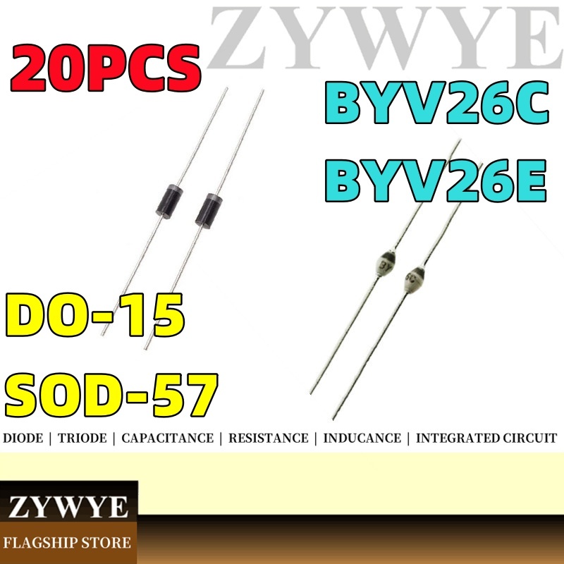 10 Chiếc BYV26E BYV26C DO-15 SOD-57 Siêu Nhanh Phục Hồi Điốt Kính Nhọn ...