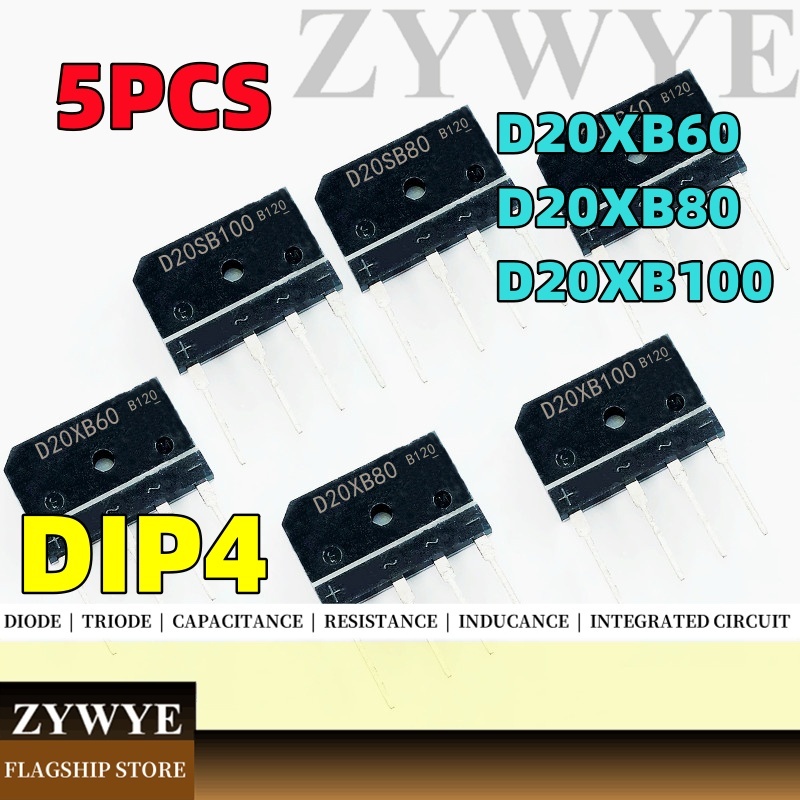 5 chiếc D20XB60 D20XB80 D20XB100 D20SB60 D20SB80 D20SB100 Bộ chỉnh lưu ...