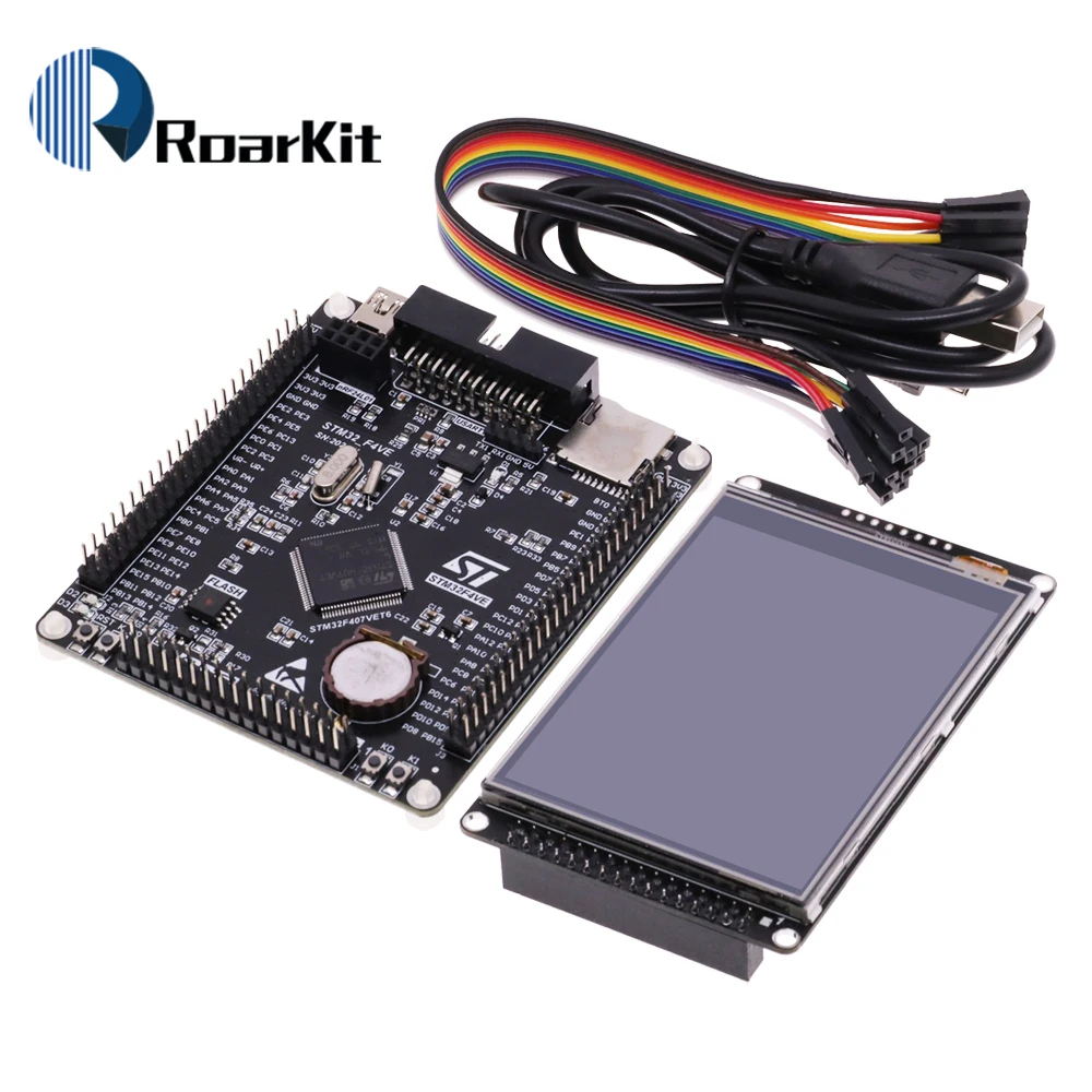 Bảng phát triển STM32F407VET6 Cortex-M4 STM32 Bảng học hệ thống tối thiểu Bảng lõi ARM + TFT LCD ...
