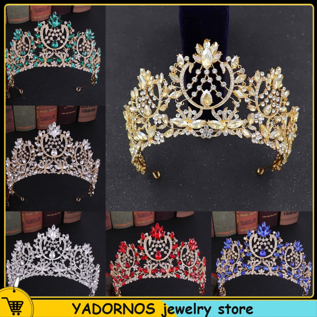 YADORNOS Vương Miện Nữ Hoàng Đính Pha Lê Lấp Lánh Không Phai Màu Trang ...