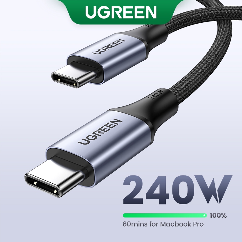 Dây Cáp UGREEN PD3.1 240W 5A / 48V USB C Sang USB C 480Mbps PD Bằng Nhôm Bện Nylon Cho Macbook ...