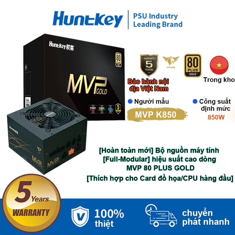 Huntkey Nguồn Máy Tính , Nguồn PC 850W 80 Plus Gold , Nguồn ATX Máy Vi Tính PSU MVP Series K850 ...