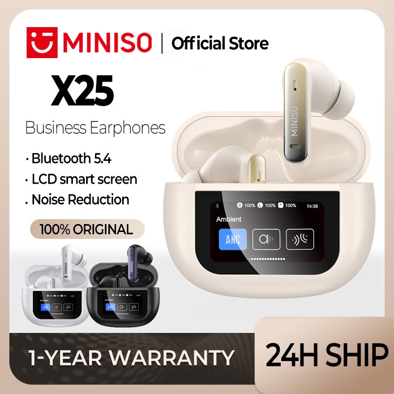 MINISO X25 TWS Tai nghe không dây Bluetooth 5.3 Chống nước trong tai ...