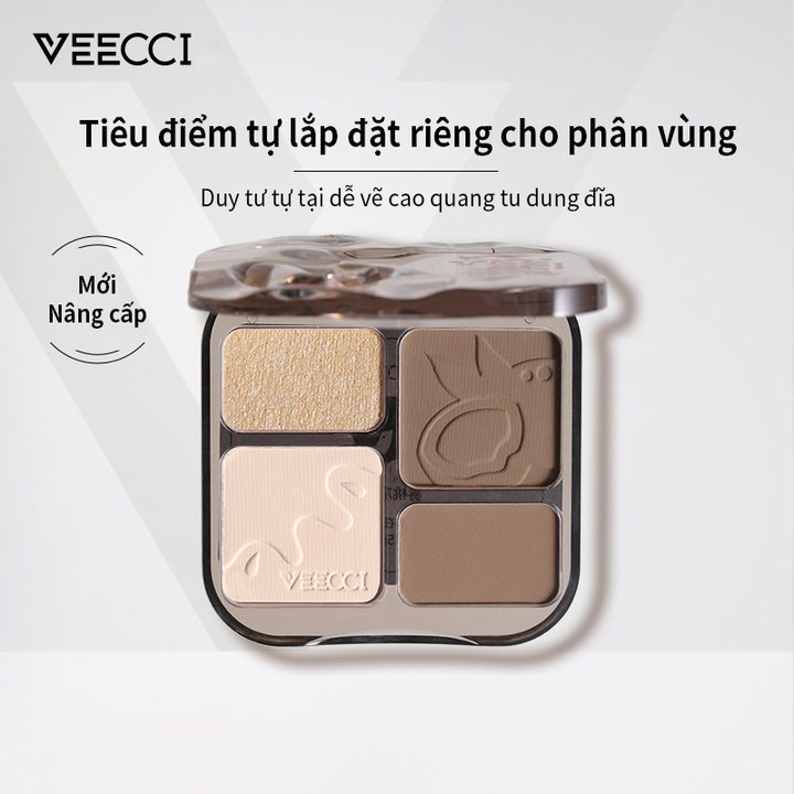 【12.12】 ️Ưu đãi giới hạn thời gian ️COSMKTIC Bảng Phấn Tạo khối VEECCI Bảng Phấn Bắt Sáng Và Tạo ...