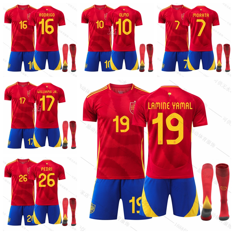 2024-25 Tây Ban Nha Giải vô địch bóng đá UEFA Home Kids Jersey Kit ...