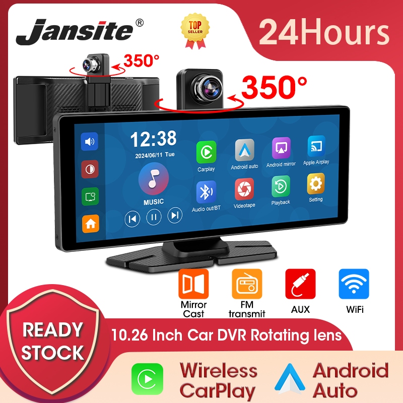 Jansite 10,26 inch 350° Đầu ghi âm lái xe DVR Android Bảng điều khiển màn hình cảm ứng ô tô ...