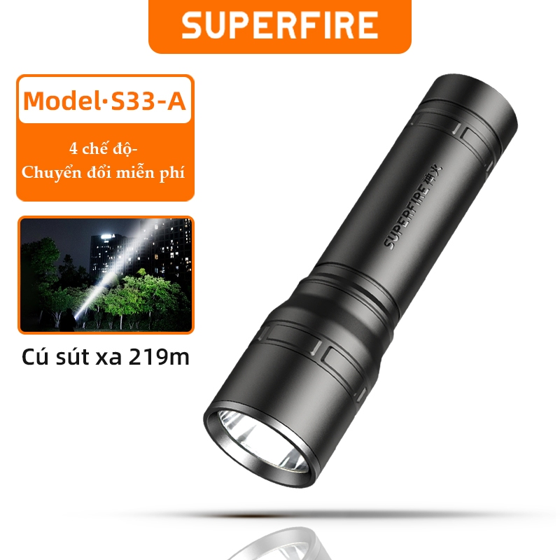 Đèn Pin Siêu Sáng SUPERFIRE S33-A LED Mini siêu sáng cầm tay đa năng tiện lợi | Shopee Việt Nam