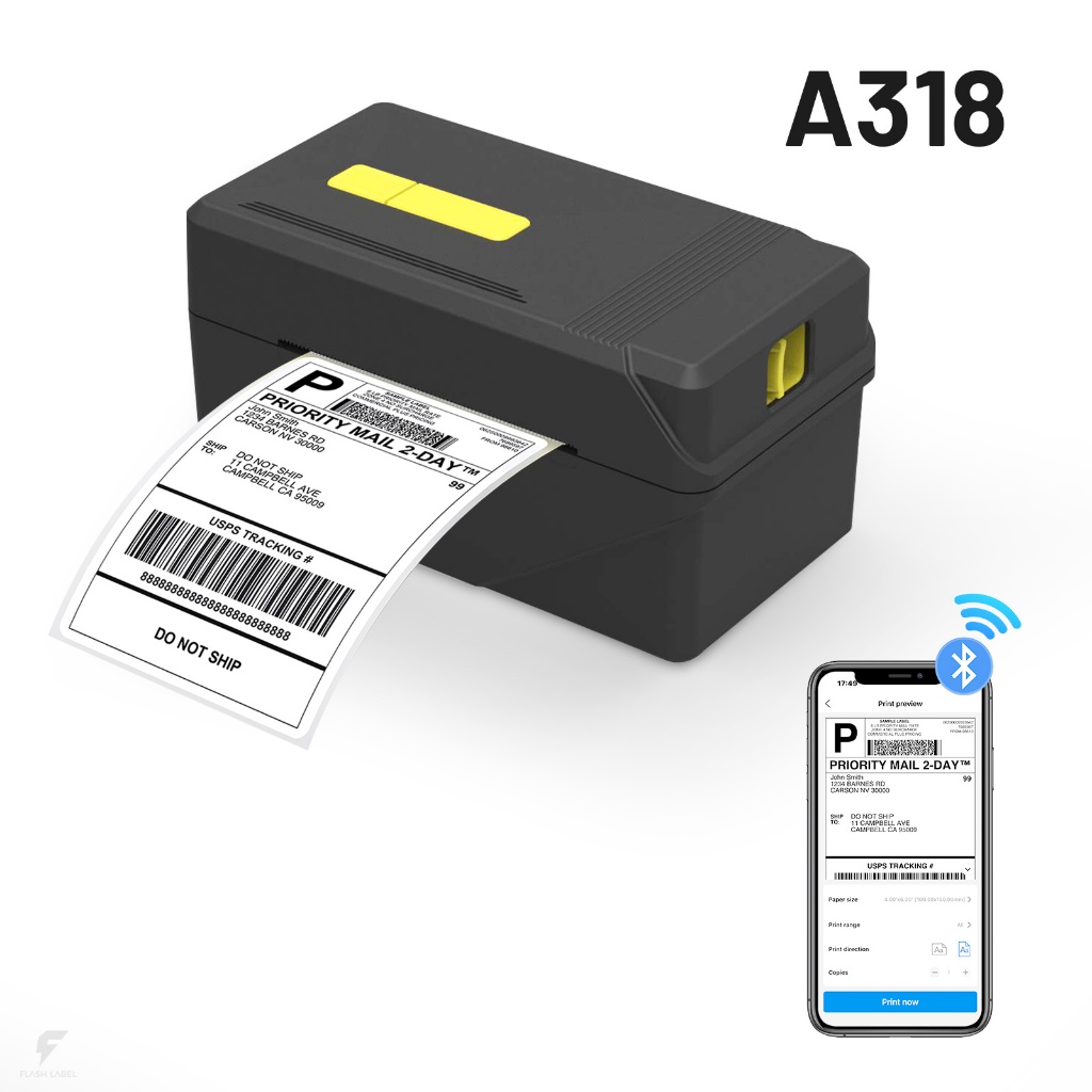 Máy In Nhiệt FlashLabel A318 In Khổ A7 In Đơn Hàng, Phiếu Gửi, Minicode, Logo Tự Dán | Shopee ...