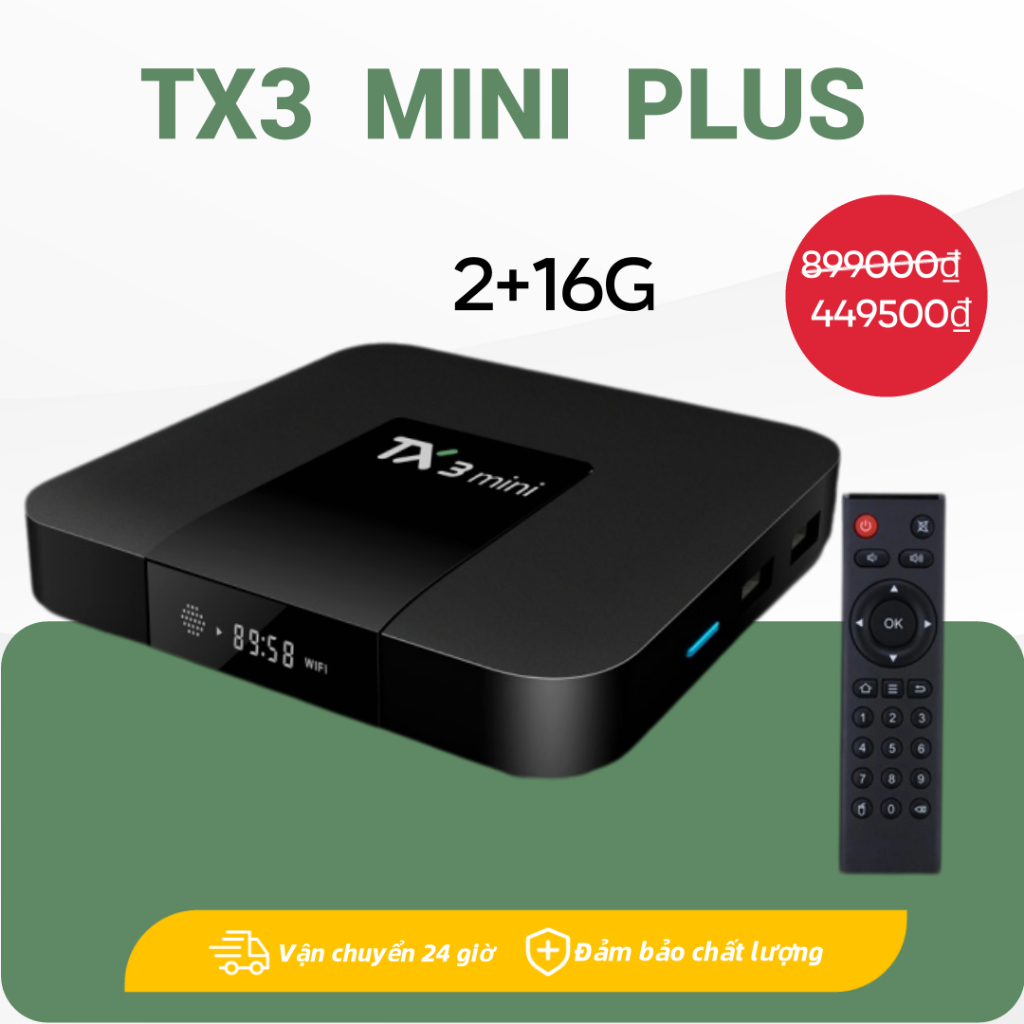 Android TV Box TX3 mini - Amlogic S905W2, Ram 4GB, Android 11, WiFi kép ...
