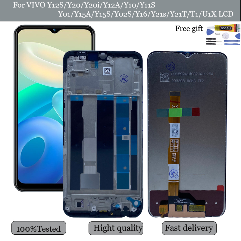 Dành Cho vivo Y12S Y20 Y20i Y12A Y10 Y11S Y01 Y15A Y15S Y02S Y16 Y21s Y21T T1 U1X lcd Màn Hình ...
