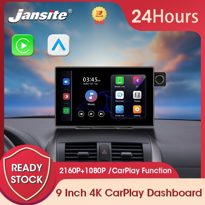 Jansite 9 inch DVR di động Đầu ghi âm lái xe 4K Android Bảng điều khiển màn hình cảm ứng ô tô ...