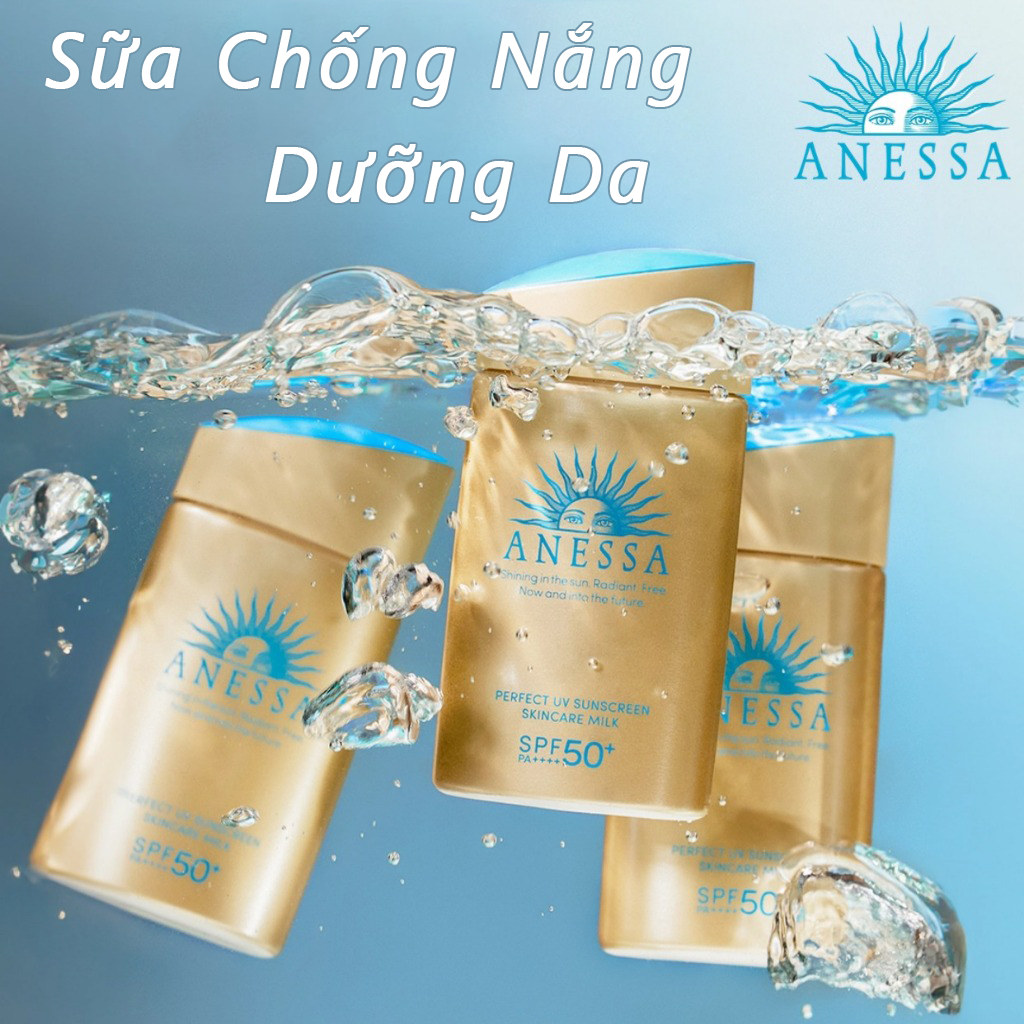[Cam kết thực sự 100%] Kem chống nắng Anessa Perfect UV Sunscreen Skincare Milk SPF 50+ PA ...