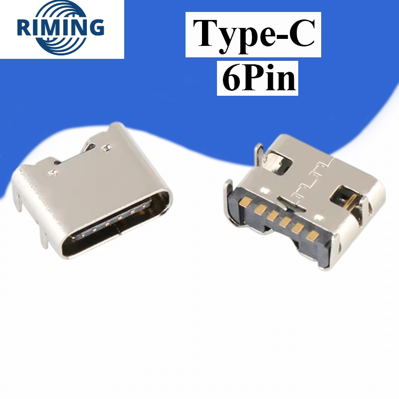 10 Cái / lốc Loại C 6 Pin USB SMT Ổ Cắm Kết Nối USB 3.1 Type-C Nữ Vị ...