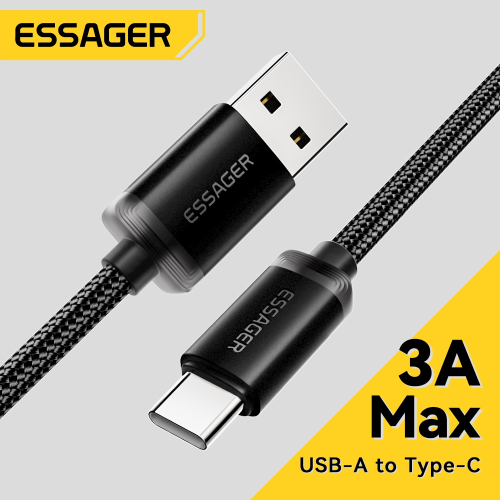Cáp dữ liệu sạc nhanh USB-A sang Type-C ESSAGER 3A | Shopee Việt Nam
