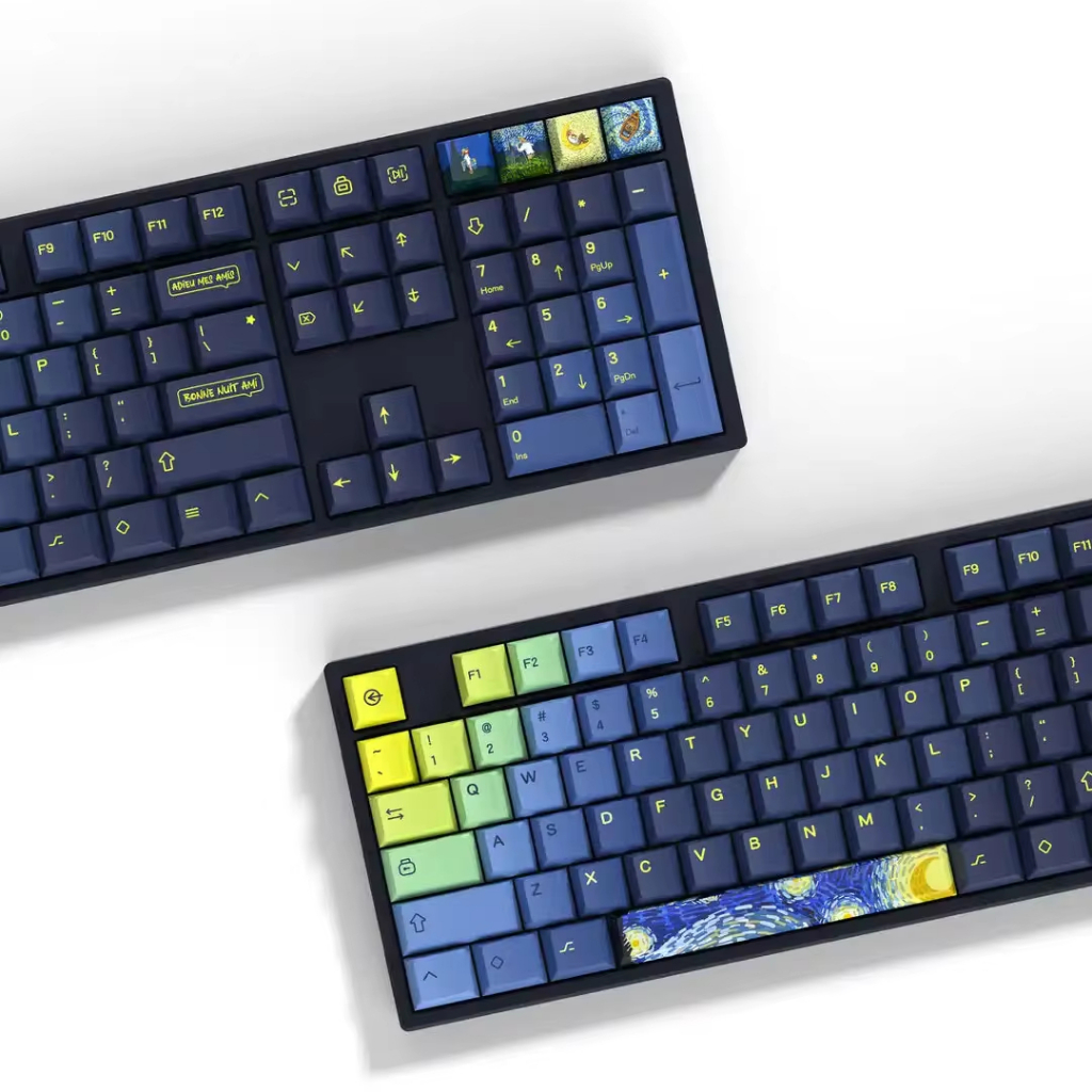 Womier 131 Phím 5 Side Dye-sub KDA Profile Keycap Set Keycaps cho 60% ...