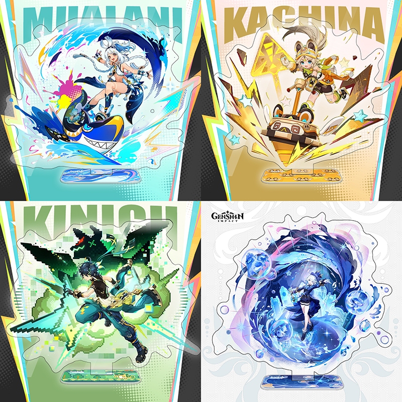 Genshin impact figure Kinich Navia Mualani Acrylic stand Furina stand ...