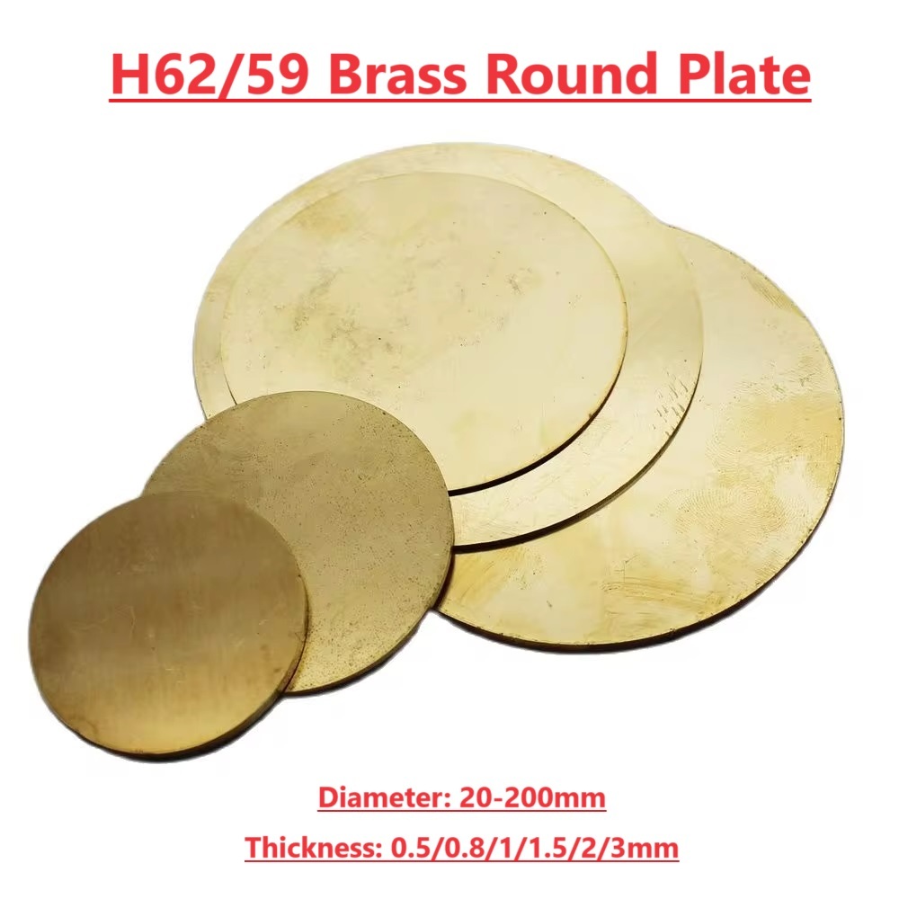 1 / 2 Chiếc H62 H59 Đĩa Đồng Đĩa Dia 20 / 30 / 50 / 60 / 80 / 100 / 150 / 200mm Độ Dày 0.5 / 0.8 ...