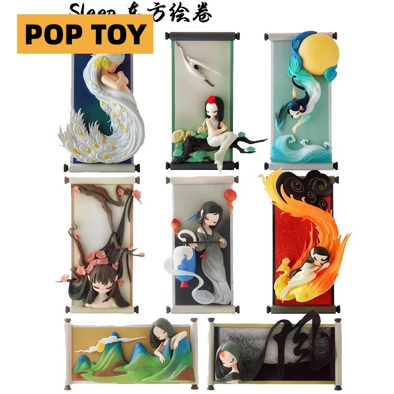 Sleep Chinese Scrolls Series Các nhân vật dễ thương Sở thích sưu tập ...
