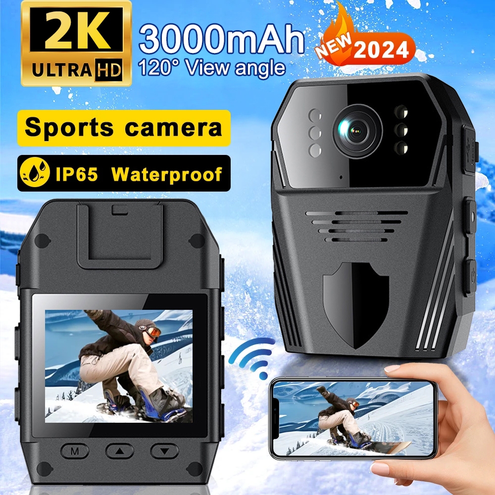 Camera Mini Wi-Fi 2K Full HD Camera cảnh sát đeo được FHD HD IPS Màn ...