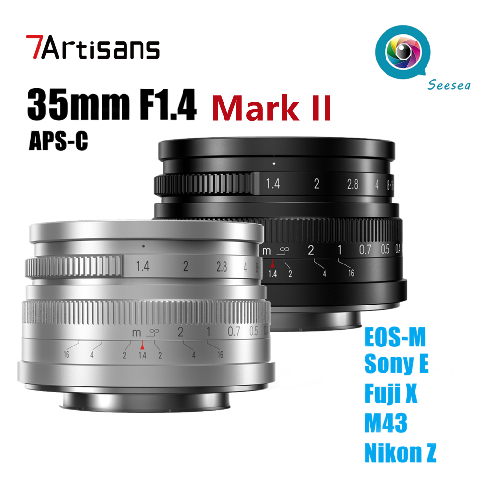 [Mark II] 7artisans 35mm F1.4 Ống kính APS-C lấy nét thủ công cho máy ảnh không gương lật gắn ...