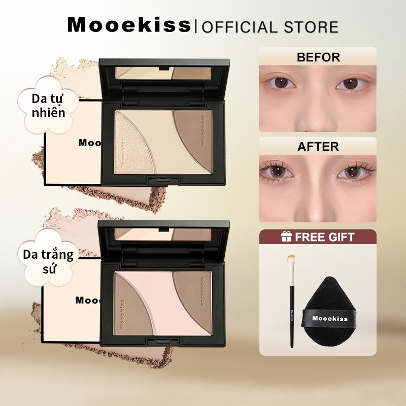 Bảng Khối Mooekiss Phấn Bắt Sáng Bảng Trang điểm Tự Nhiên Lâu Trôi ...