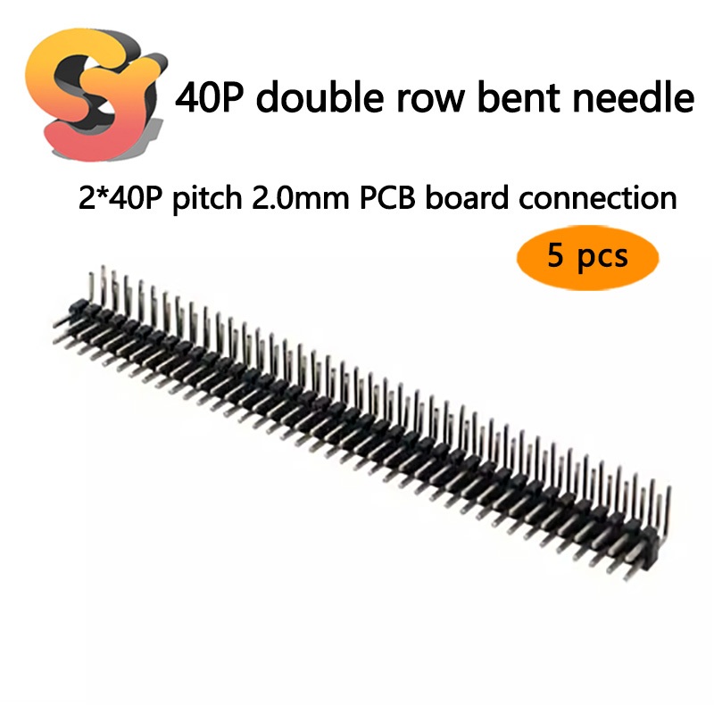 [Cung cấp hàng có sẵn] 5 chiếc Pin cong hàng đôi 40P 90 độ 2 * 40P Đầu ...
