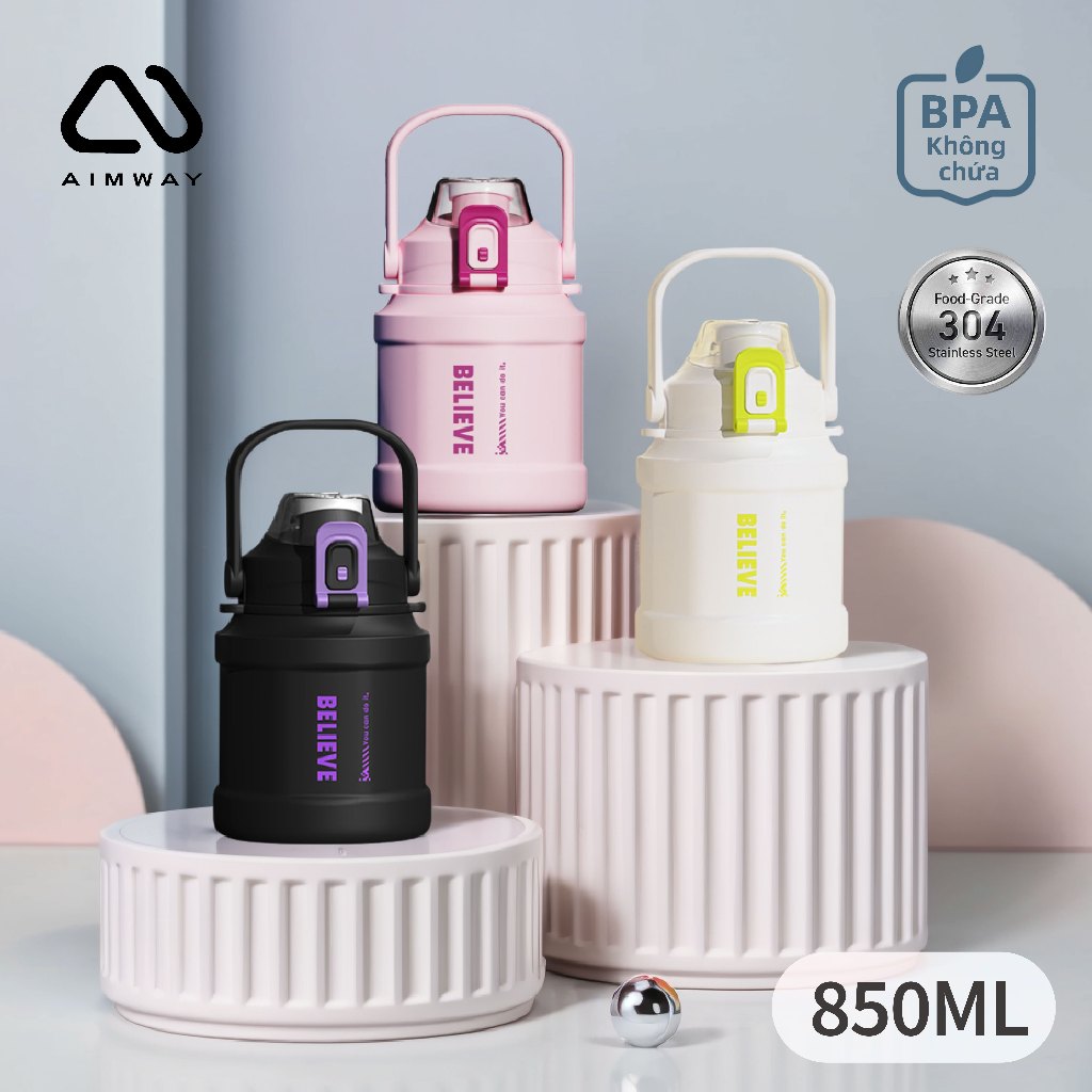 Nồi giữ nhiệt hình bát giác 850ML đầy màu sắc Aimway - Di động, bền bỉ và lý tưởng cho du lịch ...