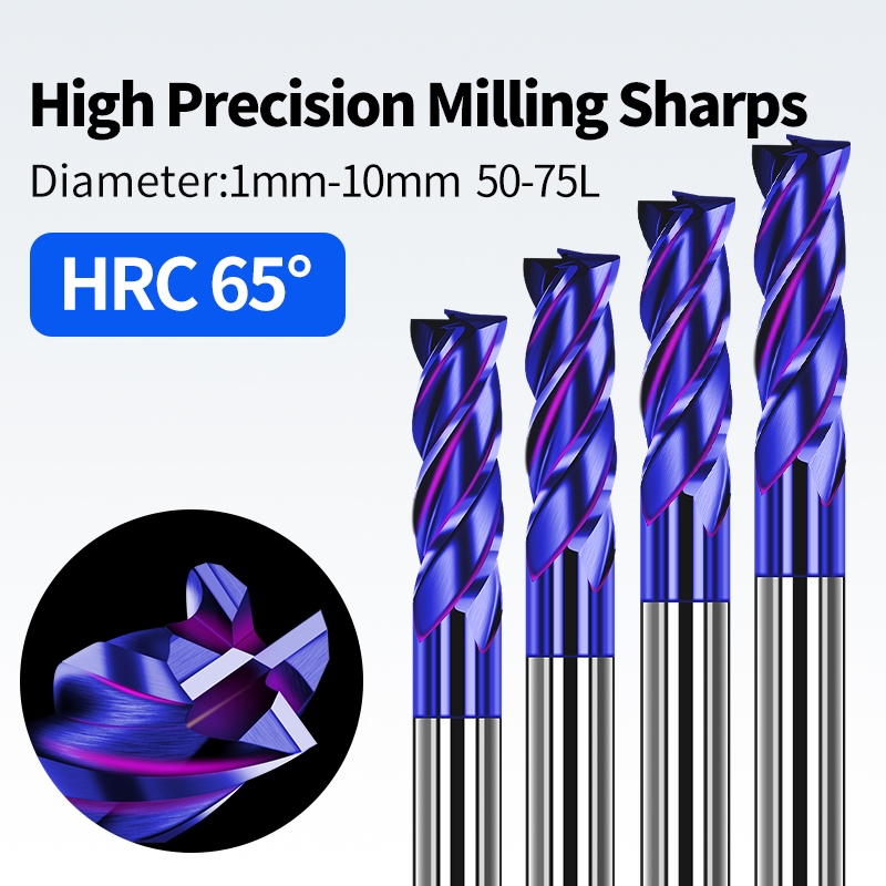 65HRC lớp phủ nano Dao Phay Ngón Mẫu Cắt 4 cạnh cắt Dao Phay Ngón Hợp kim(D1-D10) | Shopee Việt Nam