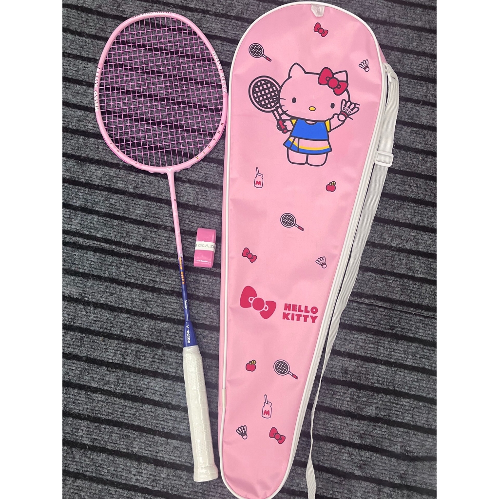 【VICTOR】Vợt cầu lông VICTOR THRUSTER KT Vợt lông vũ hợp tác Hello Kitty TK-KT 4UG5 With String ...