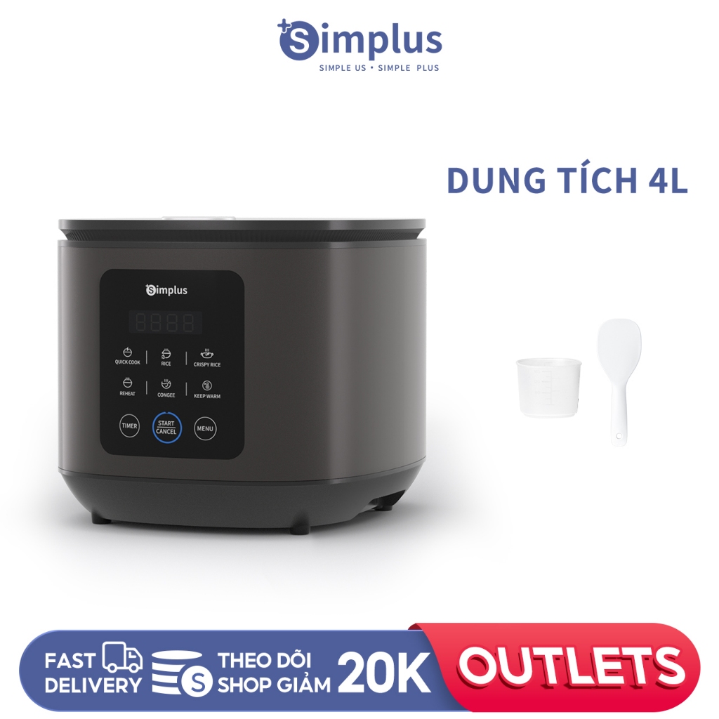 Simplus Nồi Cơm Điện Cảm Ứng 4L Hẹn Giờ 24 Tiếng DFBA008 - Bảo Hành 12 Tháng | Shopee Việt Nam