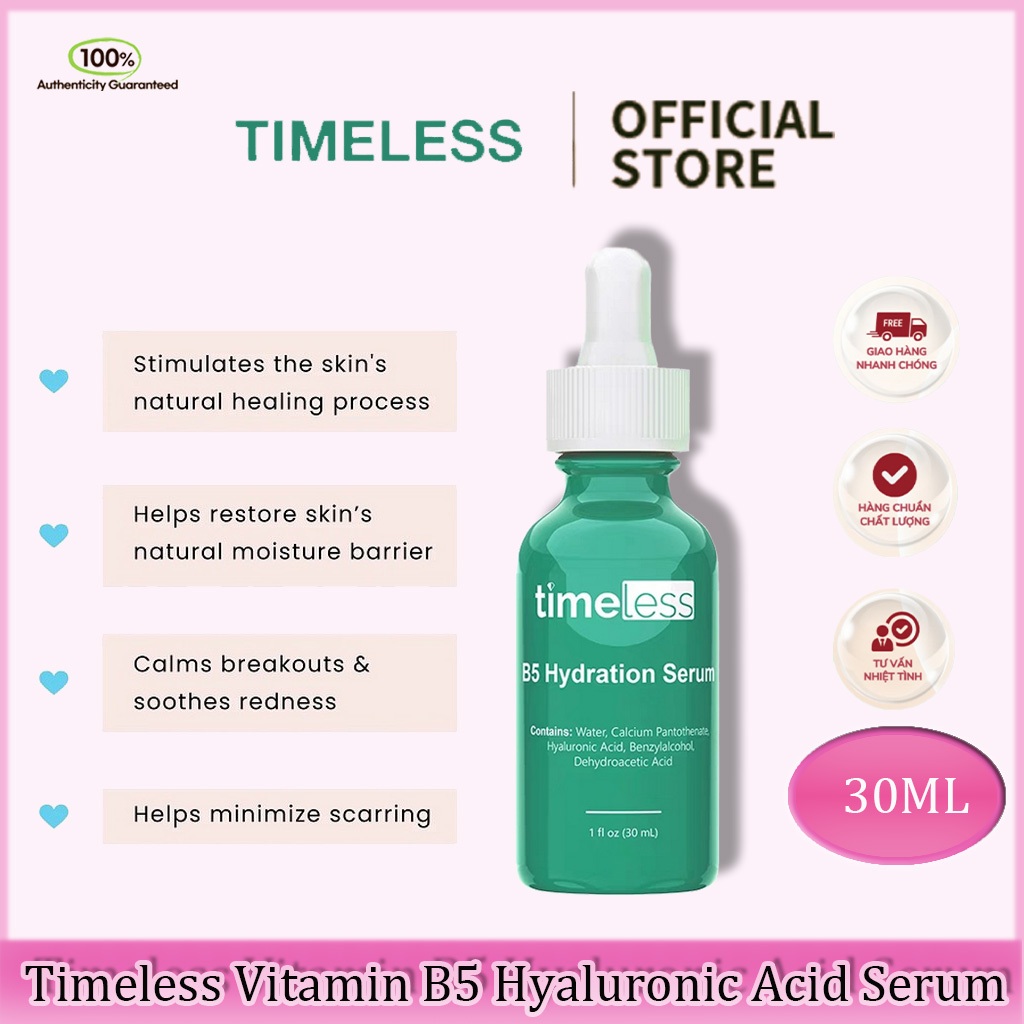 Tinh chất Timeless Vitamin B5 + Hyaluronic Acid Cấp Nước Và Phục Hồi Da 30ml | Shopee Việt Nam