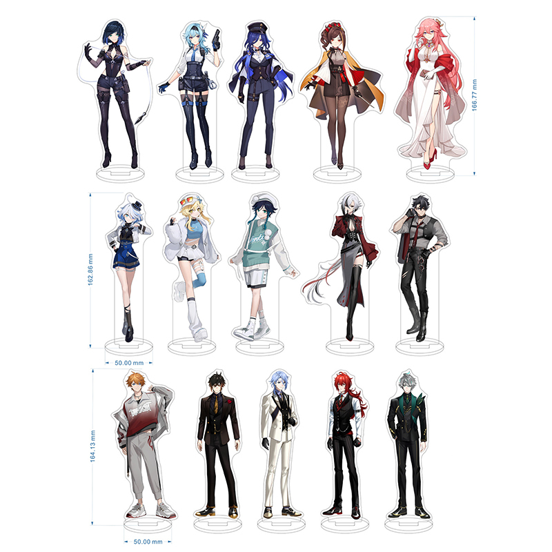 Genshin impact stand furina clorinde yelan acrylic stand card Trang trí ...