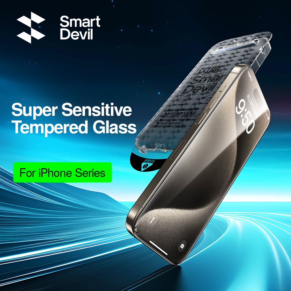 Smartdevil Lắp đặt nhanh Kính cường lực siêu nhạy cho iPhone 15promax / iPhone 15Pro / 14Plus ...