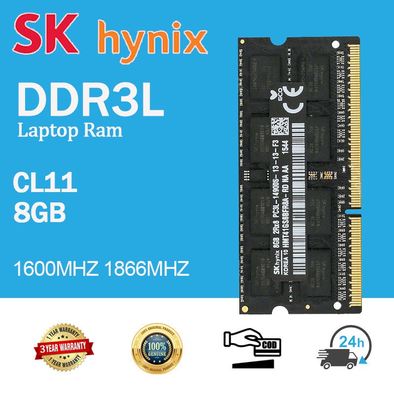hynix 8GB DDR3L 1600MHZ 1866MHZ RAM pc3l 2rx8 12800 14900 Bộ Nhớ ram For laptop | Shopee Việt Nam