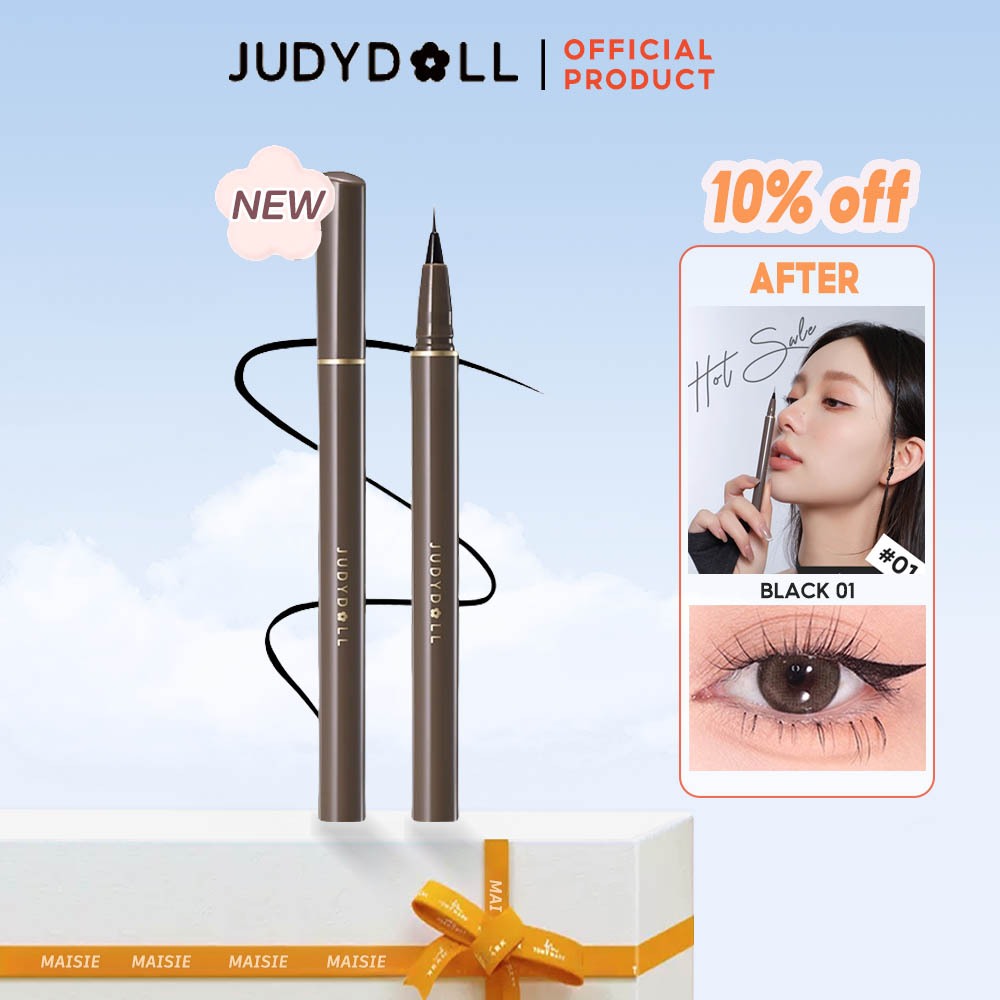 JUDYDOLL Kẻ mắt lỏng gọn gàng Siêu mảnh Thon gọn Chống nước Khô nhanh Lâu trôi Không lem ...